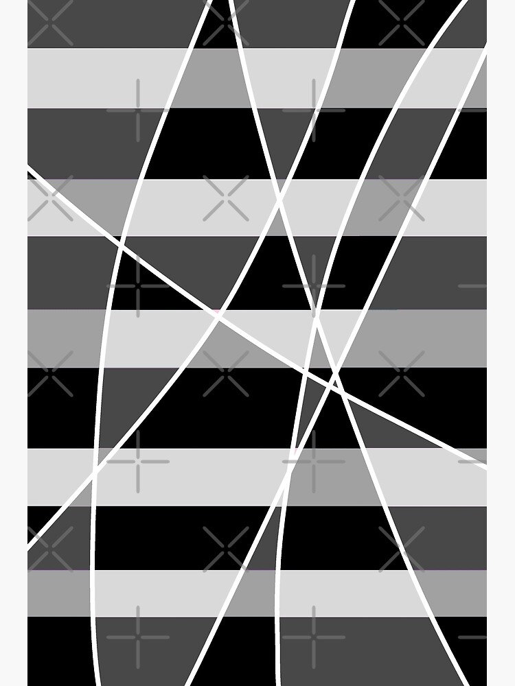 Lámina fotográfica «Líneas geométricas, grises y negras, con líneas ...