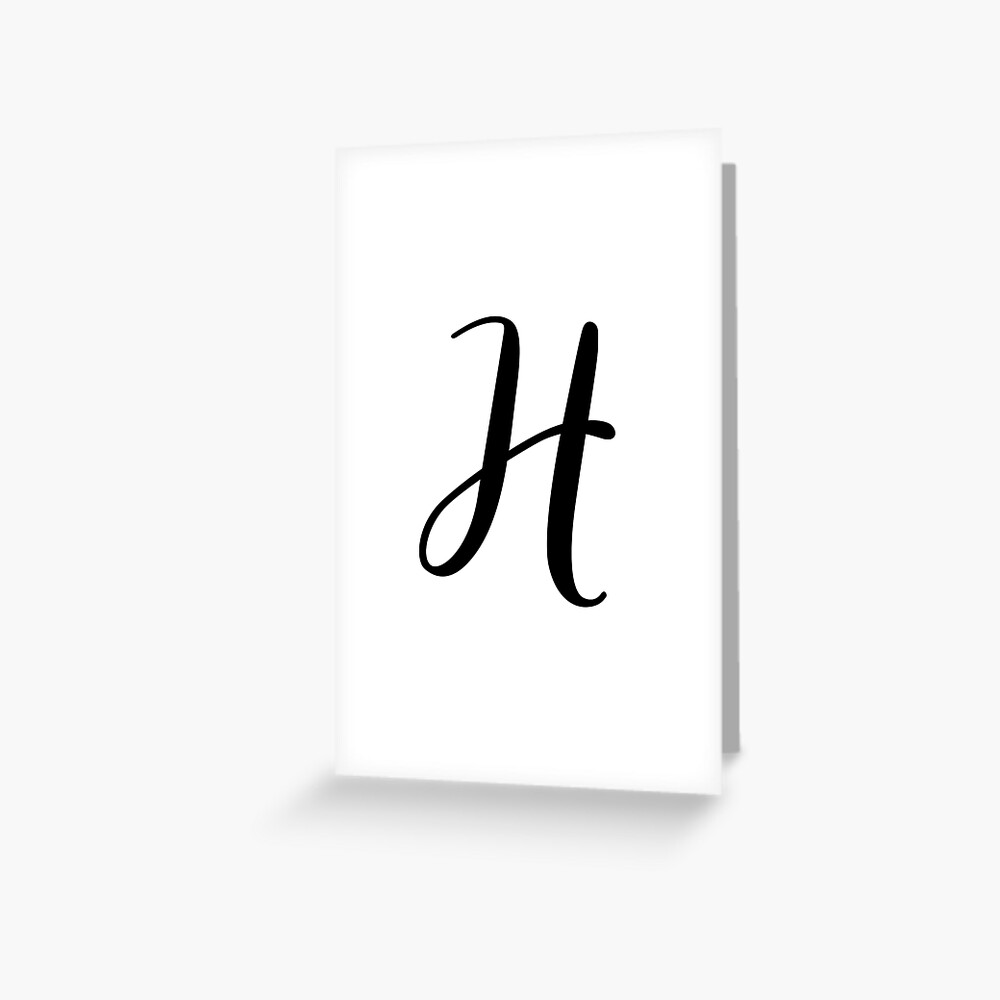 "Italic Monogram Letter H" Art Print by JustSeasons | Redbubble