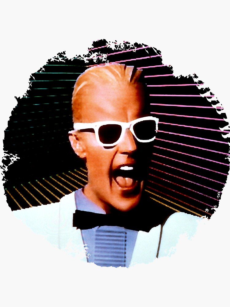 "Max Headroom" Sticker for Sale by WOODVILLEROAD | Redbubble