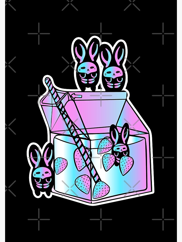 "Kawaii Expression Goth Pastel- Creepy Cute Pink and Blue Funny Pastel ...