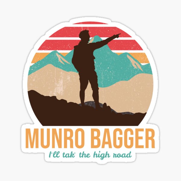 "Munro Bagger Scotland Design" Sticker for Sale by BananaThread | Redbubble