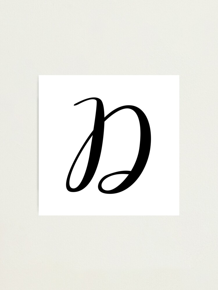 Lámina fotográfica «Monograma en cursiva letra D» de JustSeasons ...