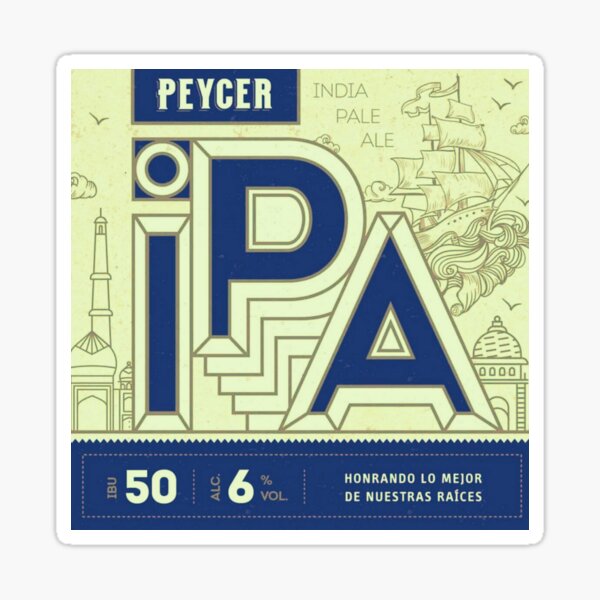 "IPA beer by Peycer Brewery" Sticker for Sale by Peycer | Redbubble