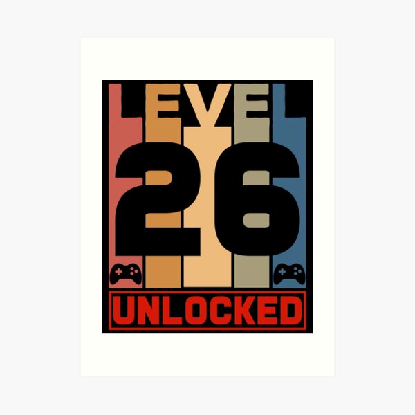"Level 26 Unlocked - Born in 1995 Gaming - 26th Birthday Anniversary ...