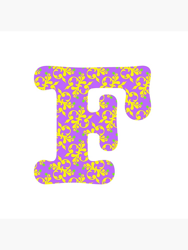 Póster «Letra F Victoriano Morado Amarillo Verde» de GrandOpalDesign ...