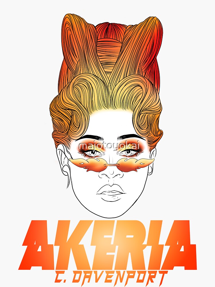 "AKERIA C DAVENPORT" Sticker for Sale by majotoyokai | Redbubble