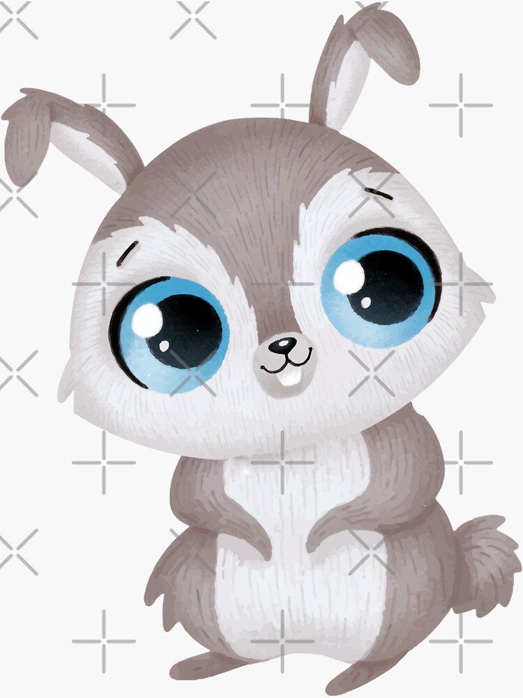 "Bunny gender-neutral artwork" Sticker for Sale by LilSassDesigns ...