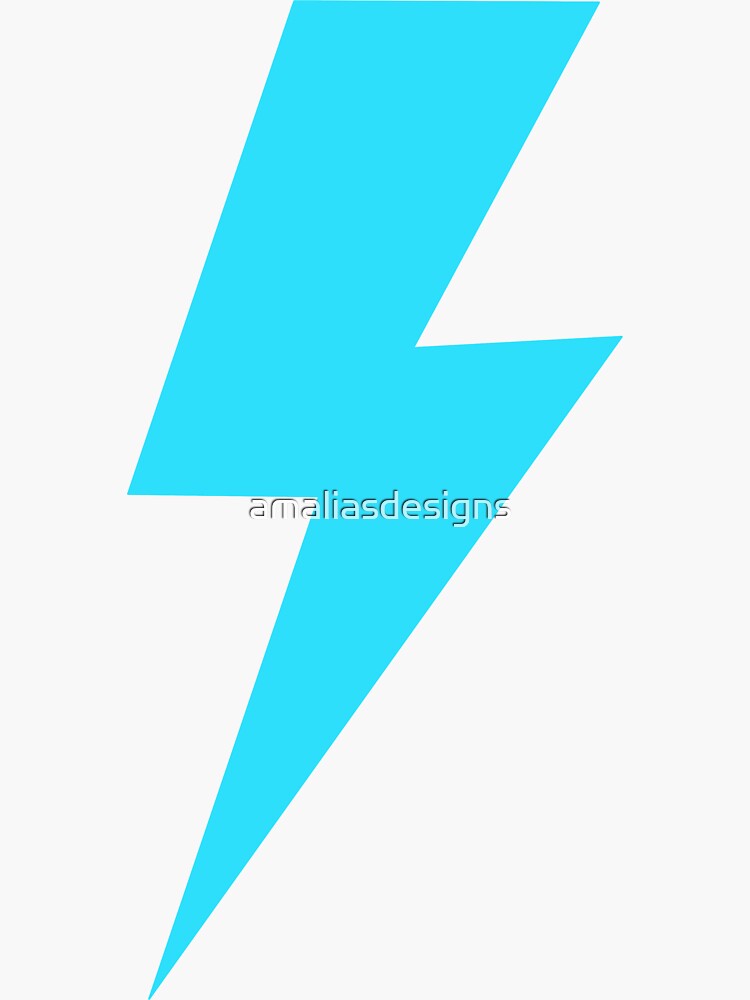 "blue lightning bolt" Sticker for Sale by amaliasdesigns | Redbubble