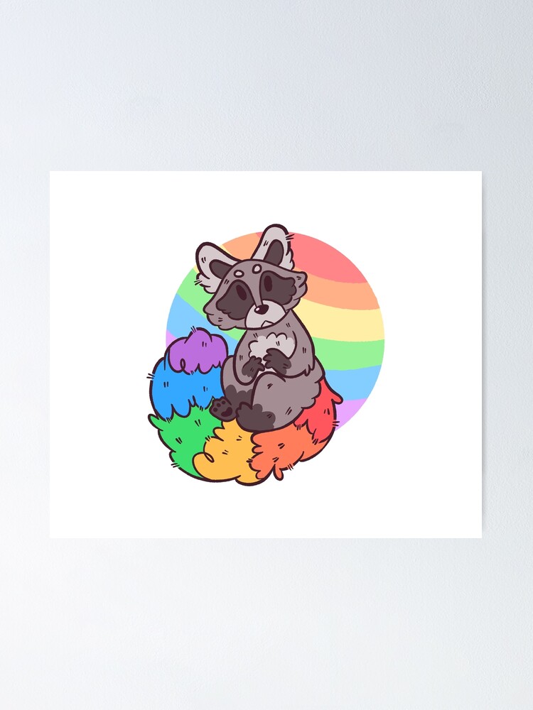 "Pride Raccoon RAINBOW" Poster for Sale by Epoxxalypz | Redbubble