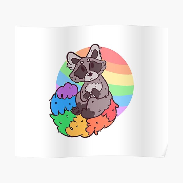 "Pride Raccoon RAINBOW" Poster for Sale by Epoxxalypz | Redbubble