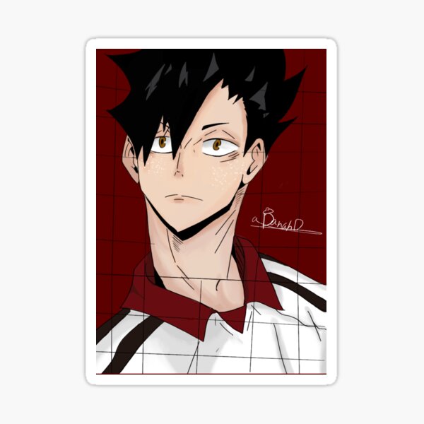 "haikyuu drawing of kuroo" Sticker for Sale by D3ty1 | Redbubble