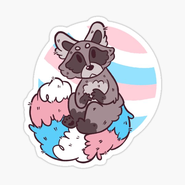 "Pride Raccoon TRANDGENDER" Sticker by Epoxxalypz | Redbubble