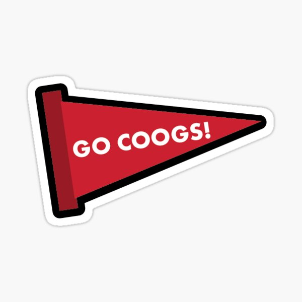 "Go Coogs Pennant" Sticker for Sale by arios99 | Redbubble