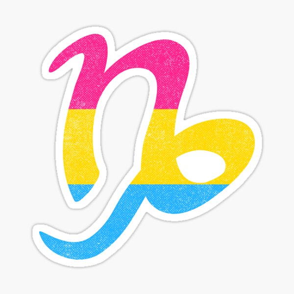 "Pansexual Capricorn Pride Flag Zodiac Sign" Sticker for Sale by ...