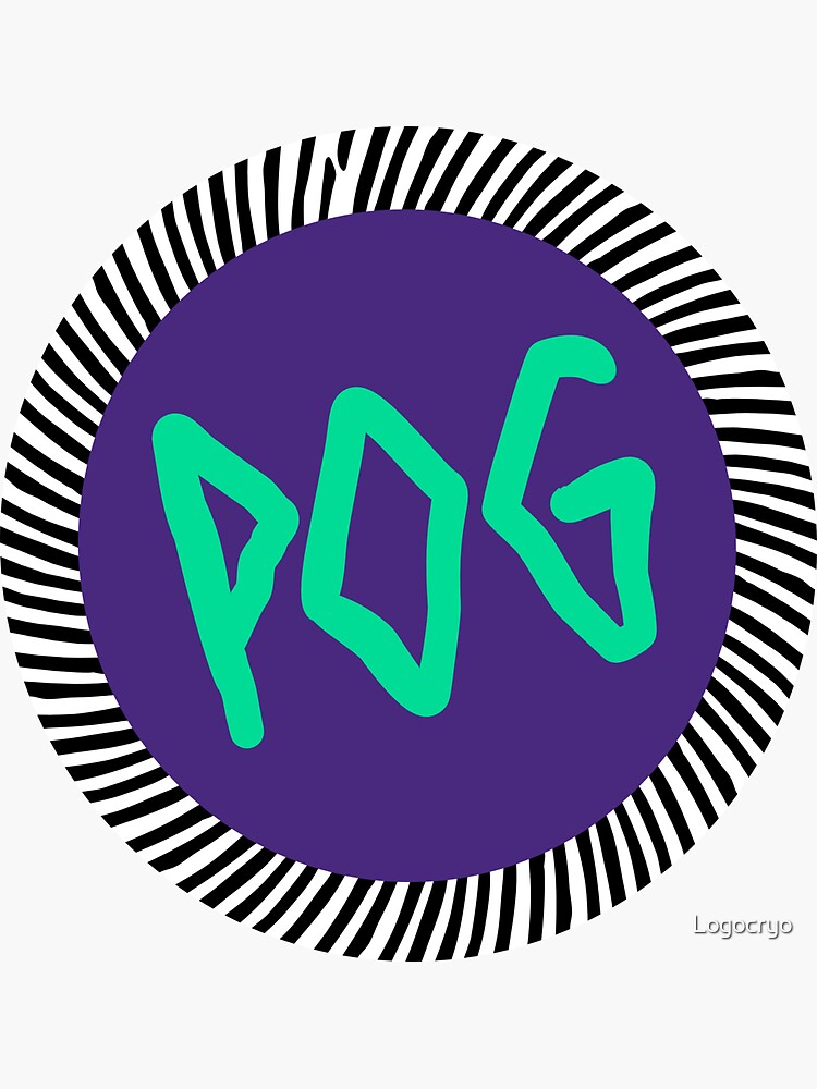 "'Pog' logo (1994) recreated by Logocryo" Sticker for Sale by Logocryo ...