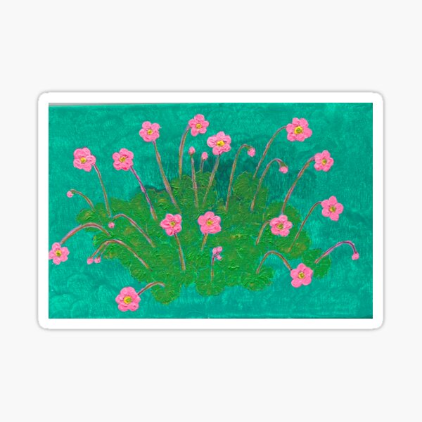 "Pink Alpine flowers" Sticker by RuthBreen1 | Redbubble
