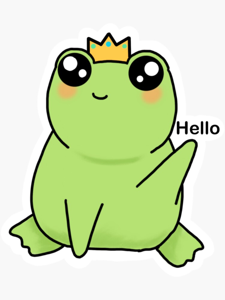 "Hello Frog" Sticker for Sale by Craft-E | Redbubble