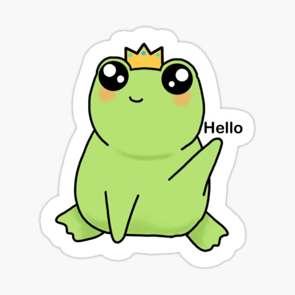 "Hello Frog" Sticker for Sale by Craft-E | Redbubble