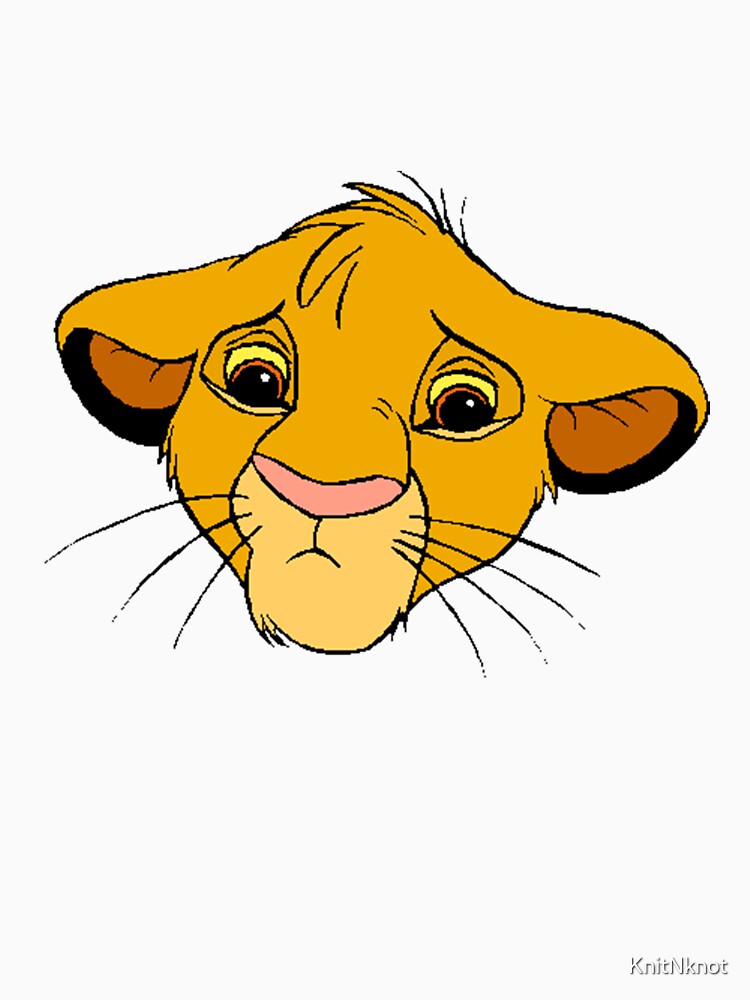 "cute simba cub face" T-shirt for Sale by KnitNknot | Redbubble | simba ...