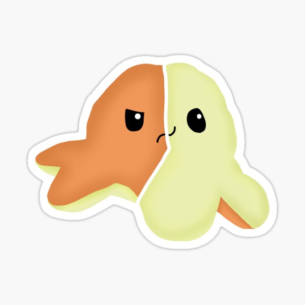 "Reversible Octopus (Orange + Yellow)" Sticker for Sale by BaileyPerson ...