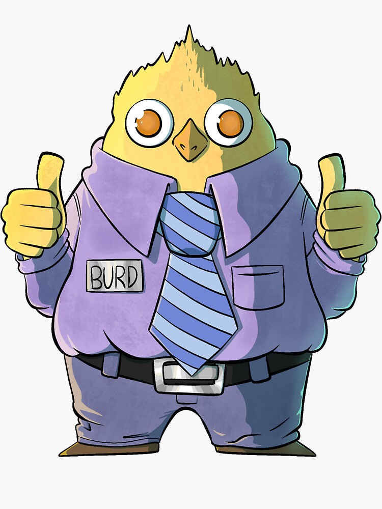 "Mr. Burd" Sticker for Sale by fitzjelly | Redbubble