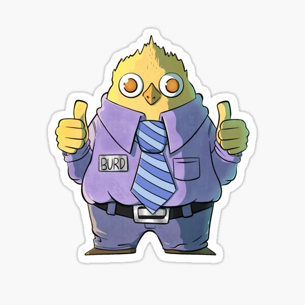 "Mr. Burd" Sticker for Sale by fitzjelly | Redbubble