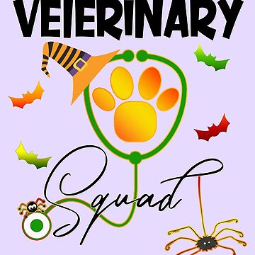 "Veterinary Halloween Squad Pets Lovers Group Matching" Essential T ...