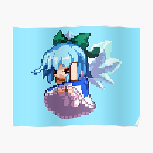 "Cirno Pixel" Poster for Sale by Skellexon | Redbubble