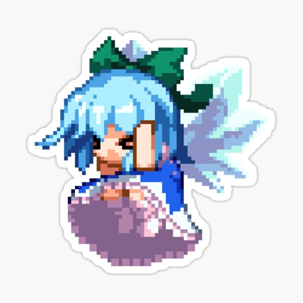 "Cirno Pixel" Sticker by Skellexon | Redbubble