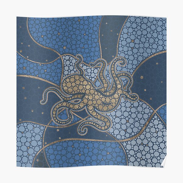 "Australian Aboriginal Art Dots Octopus " Poster for Sale by zrvby ...
