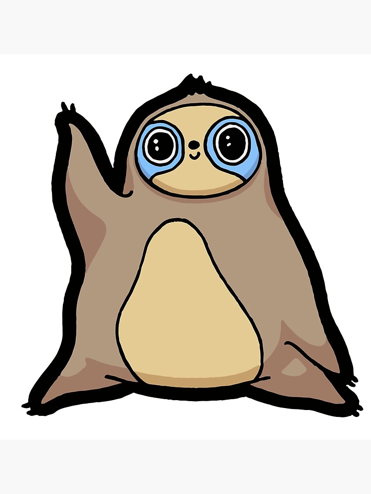 "Cute Waving Sloth" Poster by DaDoodledrawing | Redbubble