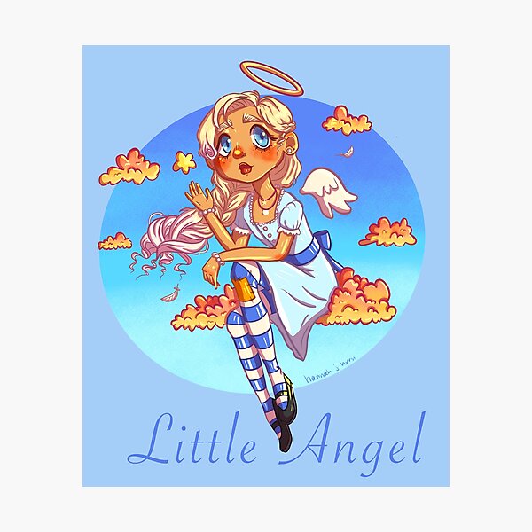 Lámina fotográfica «Diseño de dibujos animados de angelito» de Hannah ...