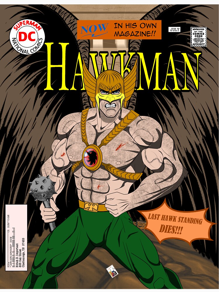 "Hawkman Retro Cover" T-shirt for Sale by Hei-Yu-Fan-Art | Redbubble ...
