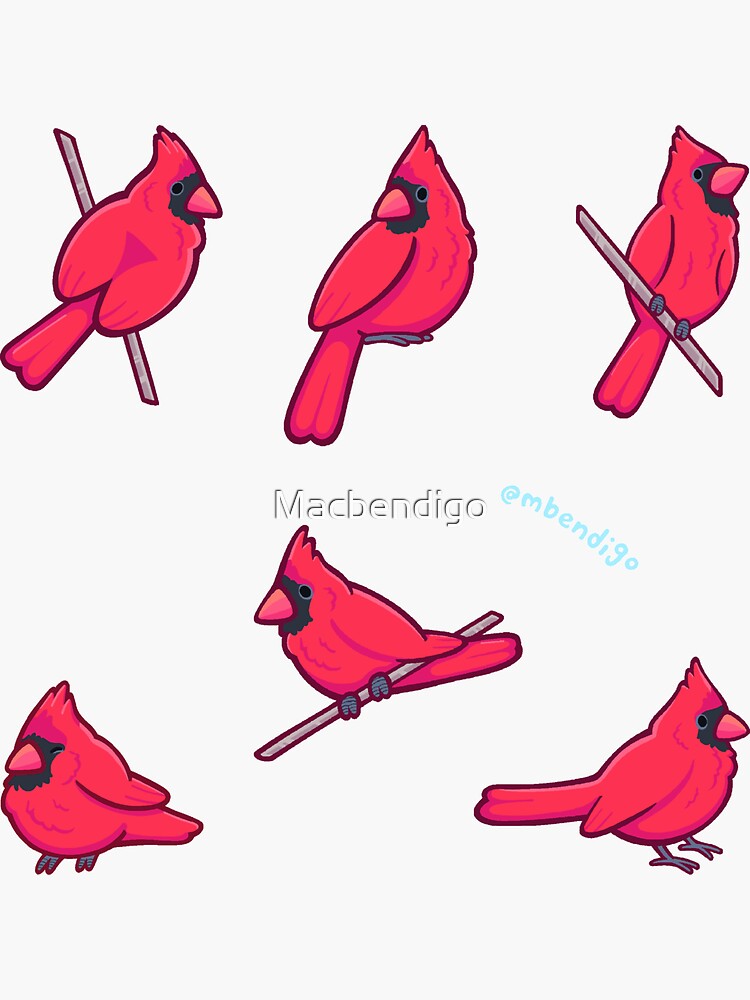 "Cardinal" Sticker for Sale by Macbendigo | Redbubble