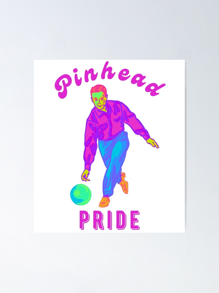 "Pinhead Pride Retro Bowler" Poster for Sale by unhingedheather | Redbubble