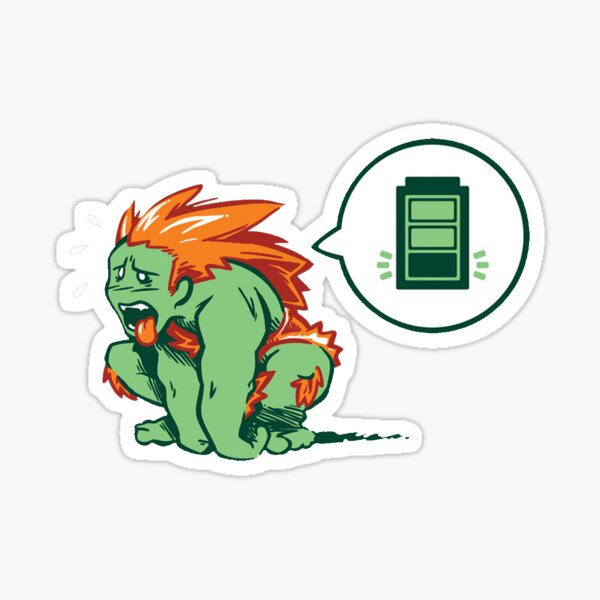"Street Fighter Blanka Charge Attack" Sticker by GeekVault | Redbubble