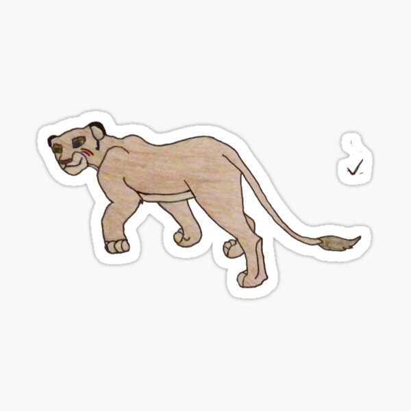 "Walking lioness sticker" Sticker for Sale by LionessStickers | Redbubble