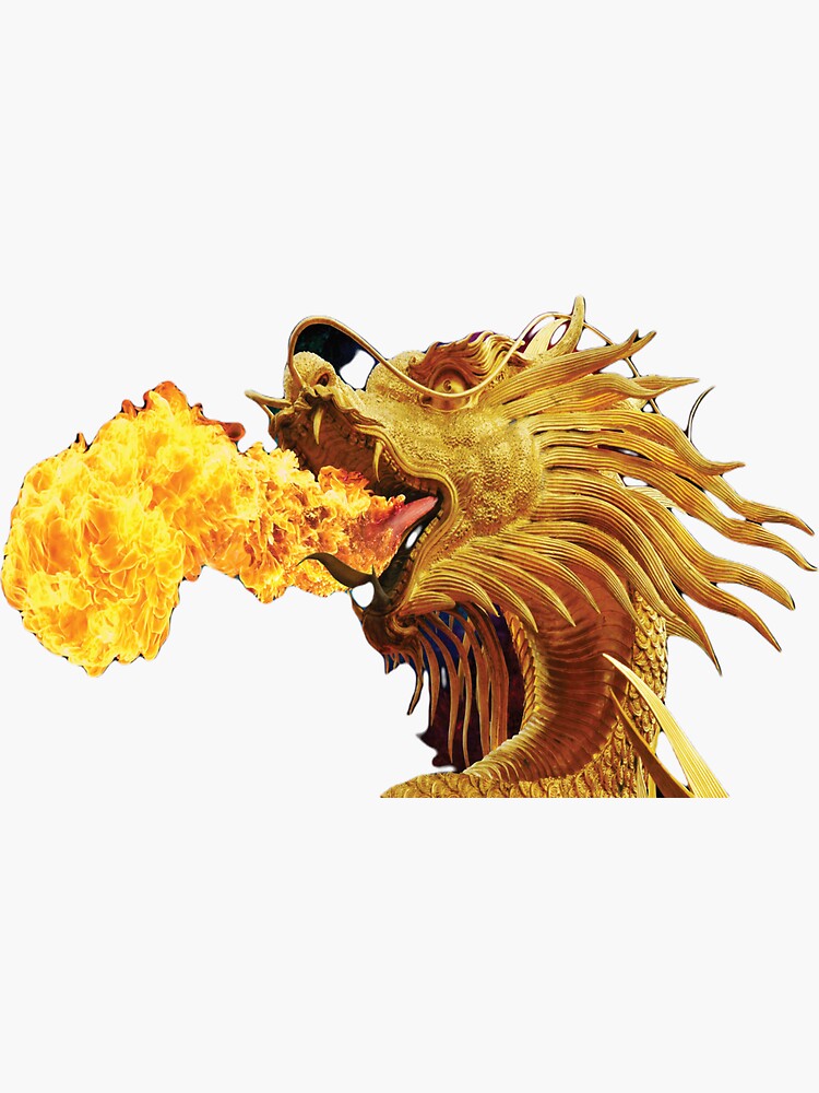 "Fire Dragon | A Dragon Spitting Out Fire" Sticker for Sale by ...