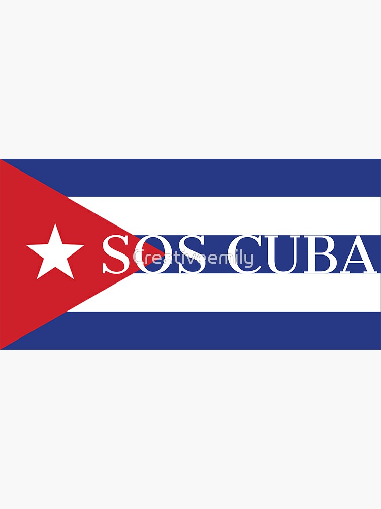 "SOS Cuba " Sticker for Sale by Creativeemily | Redbubble
