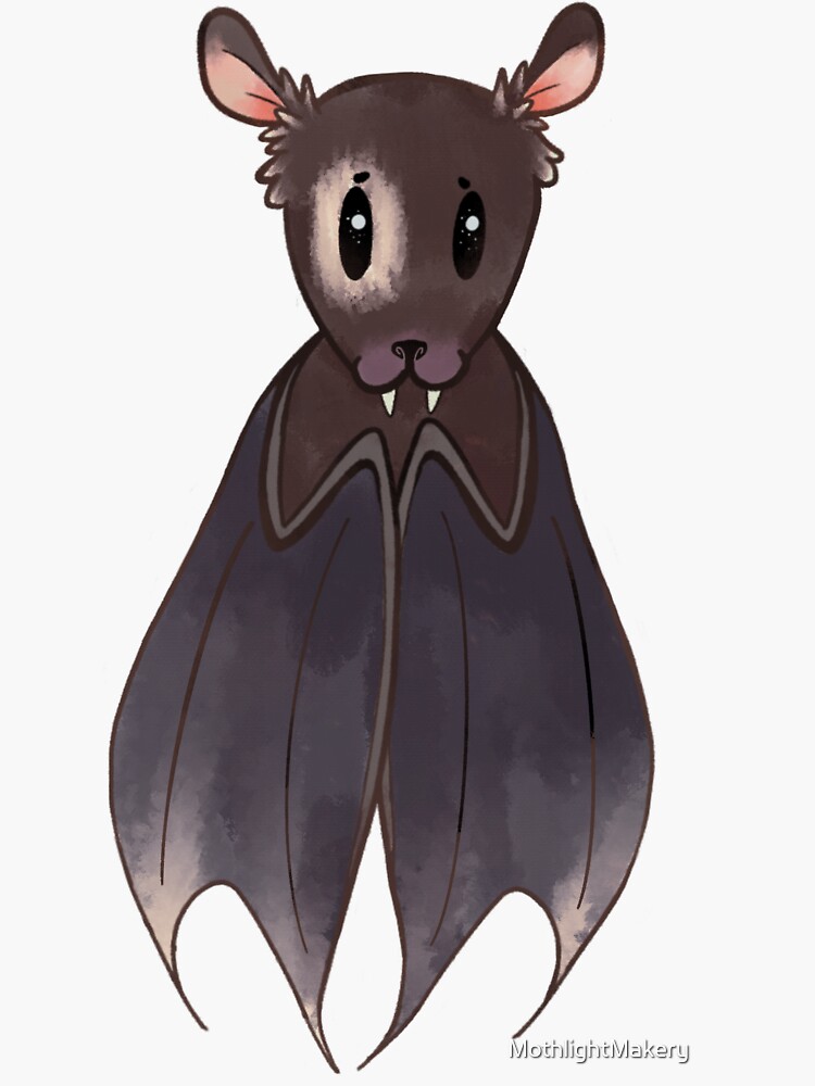 "Luna Bat" Sticker for Sale by MothlightMakery | Redbubble