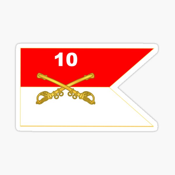"10th Cavalry Guidon - Buffalo Soldiers" Sticker for Sale by twix123844 ...