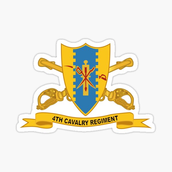 "Army - 4th Cavalry Regiment w Br - Ribbon" Sticker for Sale by ...