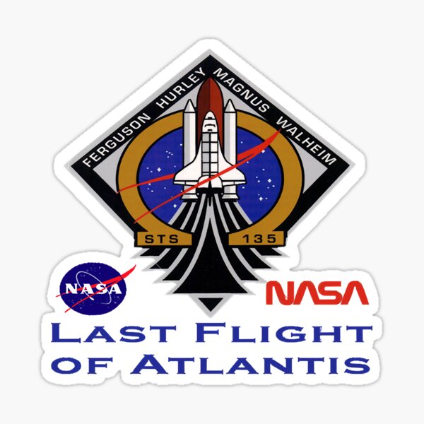 "STS-135 Mission Patch " Sticker for Sale by awlinsCento | Redbubble