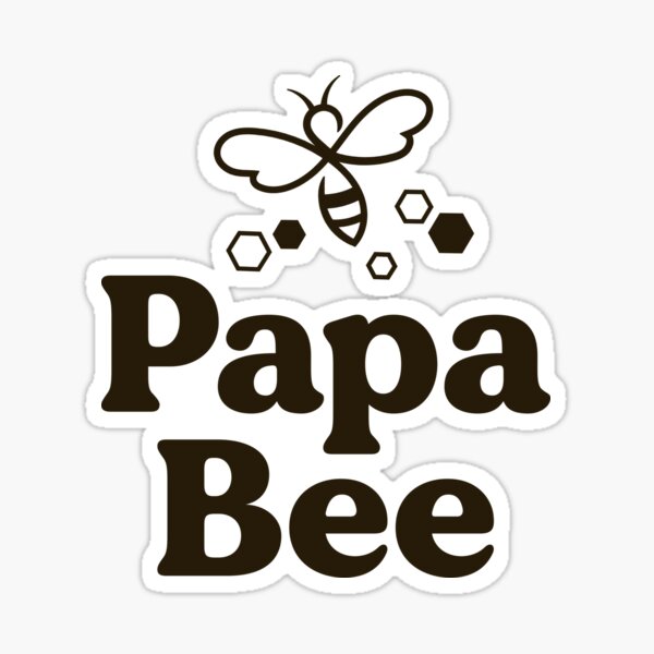 "Dad Papa Bee Matching Family Bumblebee Shirts Birthday" Sticker by ...