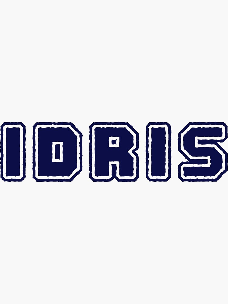 "IDRIS" Sticker for Sale by yalinsolomon | Redbubble