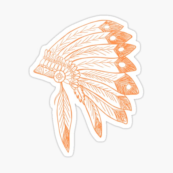 "Native American, Indigenous, Roots, Feather, Orange" Sticker for Sale ...