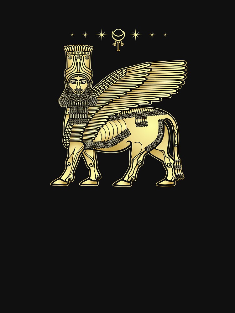 "Animation drawing: image of the Assyrian mythical deity Shedu: a ...