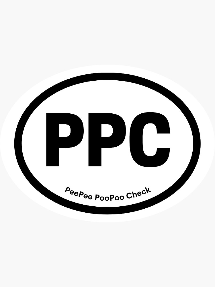 "PeePee PooPoo Check " Sticker for Sale by Error408 | Redbubble