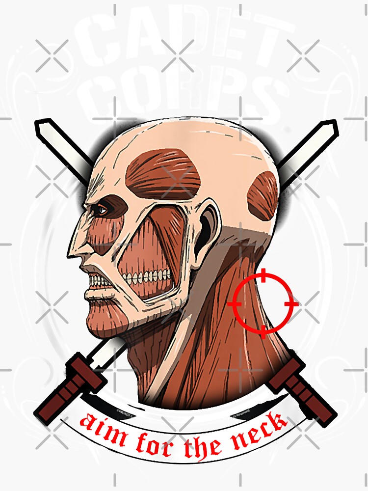 "Scout Regiment Aim For the Nape attack manga titan" Sticker by ...