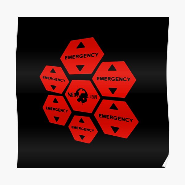 "Emergency NERV" Poster for Sale by Alcontraste | Redbubble